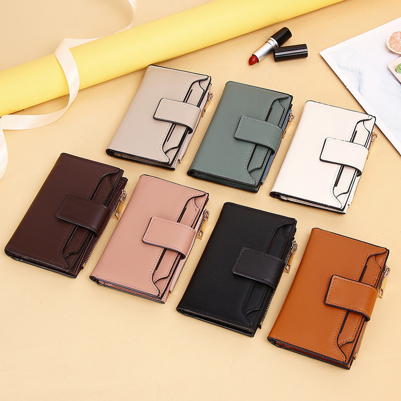 YoYo Korean Students Wallets Simple Leather Woman Wallet Card Holder ...