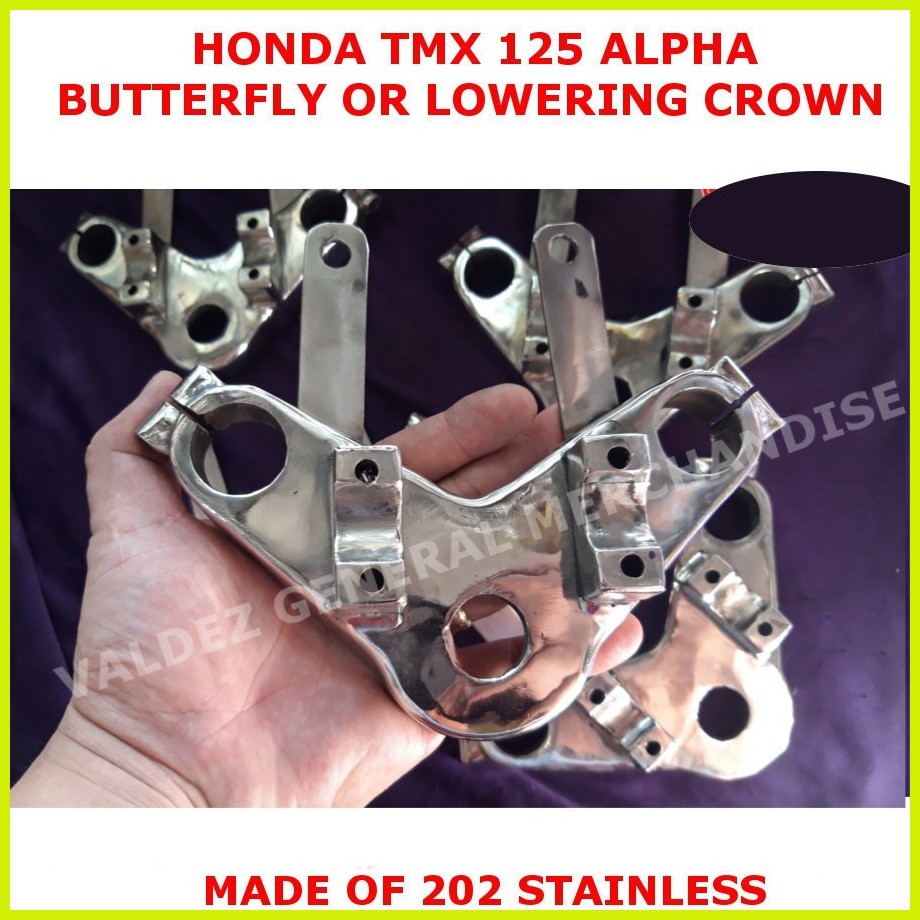 TMX 125 ALPHA Butterfly , Lowering Crown STAINLESS BUTTERFLY , HONDA ...