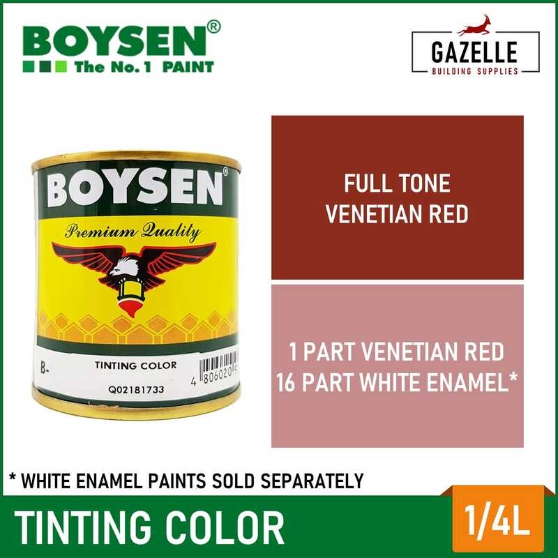 Boysen Tinting Color para sa Enamel Venetian Red - 1/4L | Shopee ...