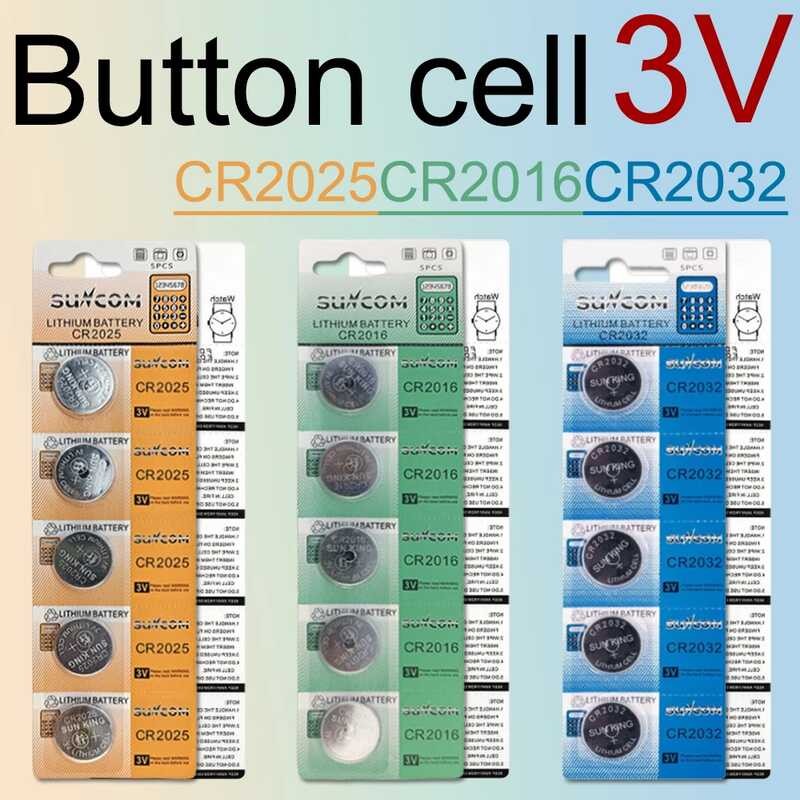 10-50Pcs 3V 85/155/220Mah Cr2025 Cr2016 Cr2032 Lithium Button Battery Coin Cell Watch Batteries ...