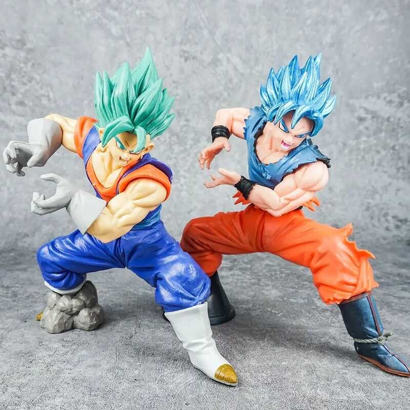 19Cm Dragon Ball Goku Figure Dark Blue Standing PVC DBZ Goku Action ...