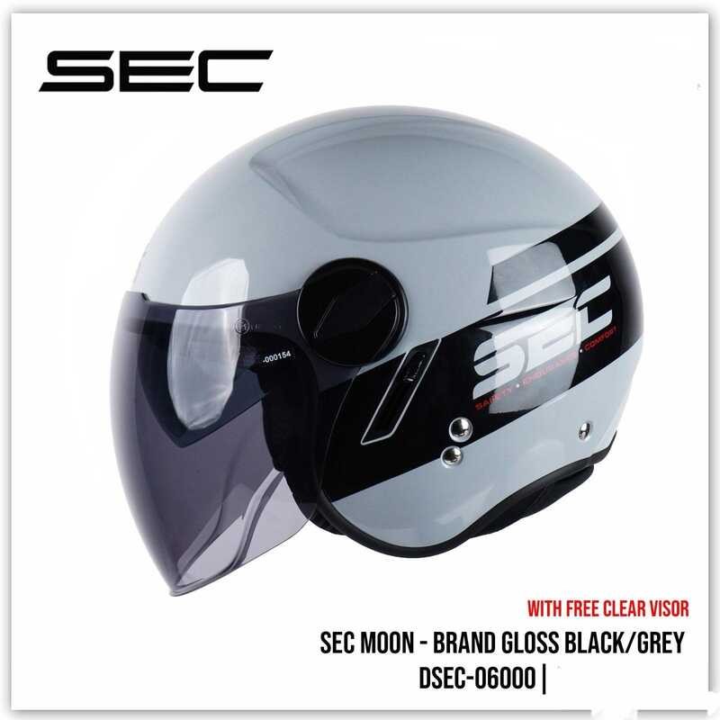 SEC Moon Half Face Dual Visor Helmet W Extra Lens | Shopee Philippines