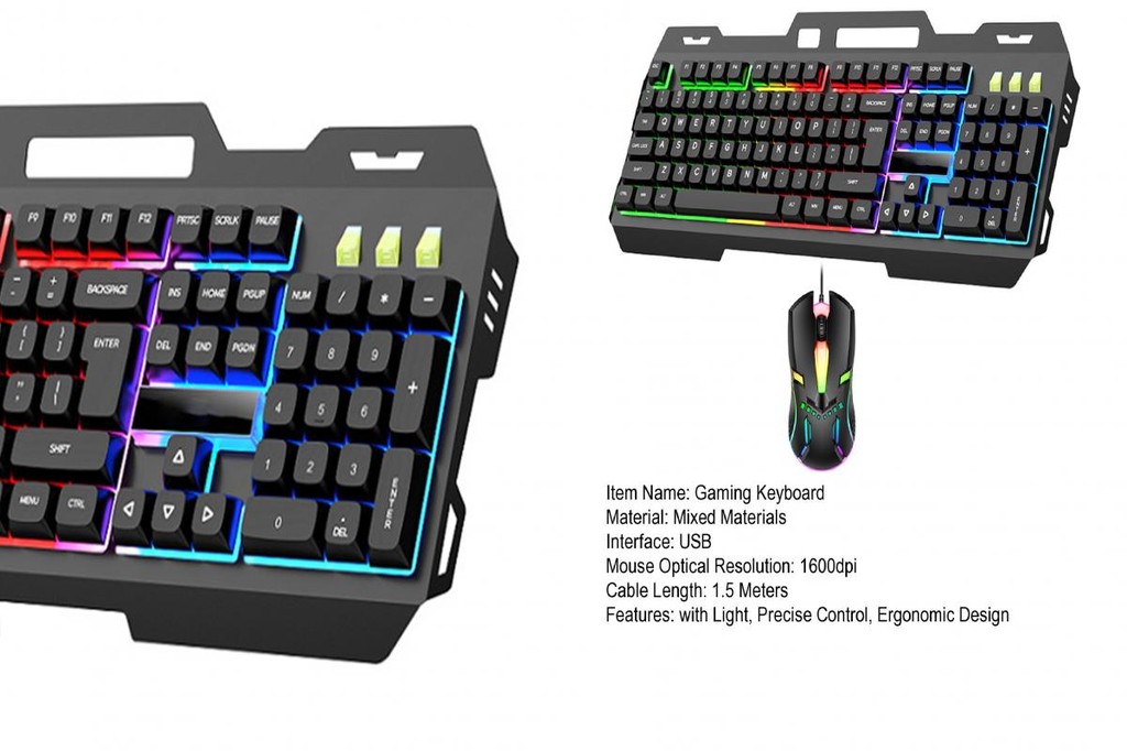 Colorful Lights Keyboard Computer Keyboard Backlit Gaming Keyboard and ...