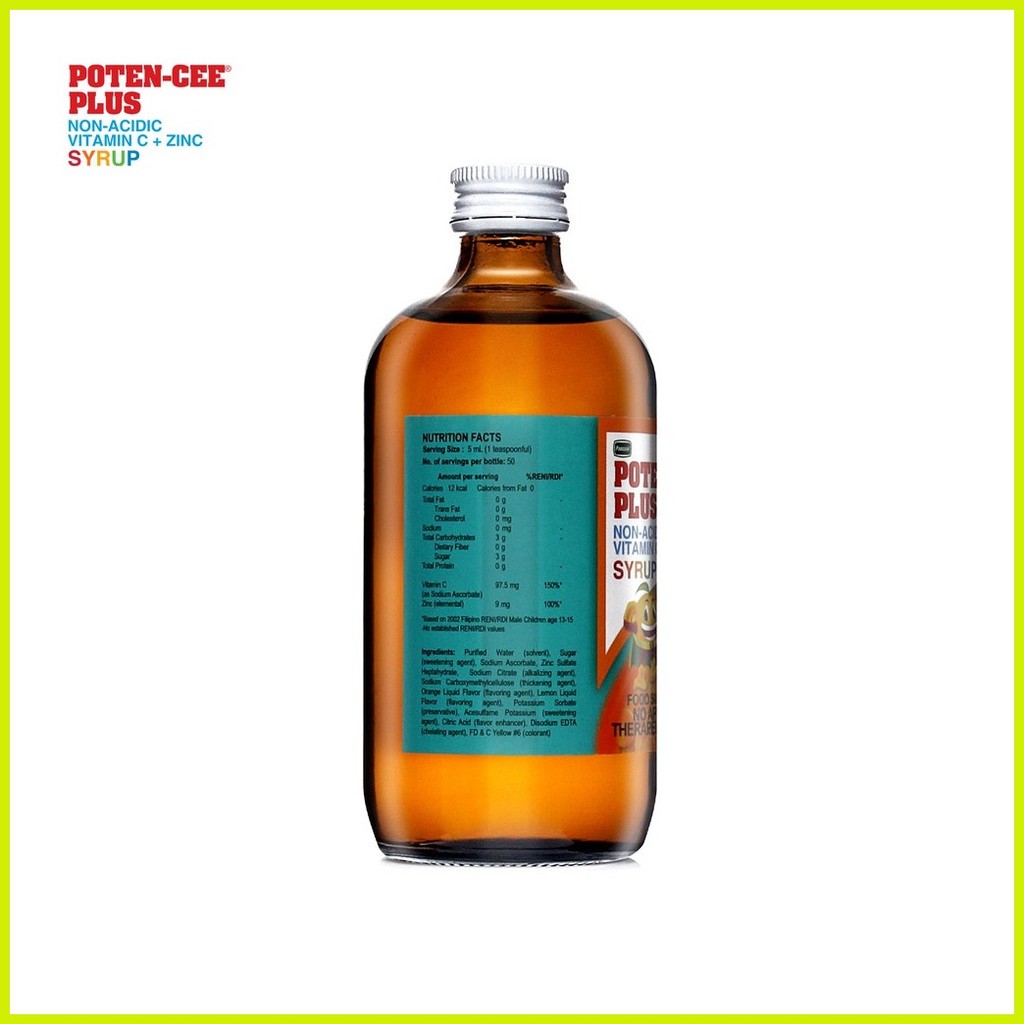 ♀ Poten-Cee Plus Non-Acidic Vitamin C + Zinc Syrup 250ml | Shopee ...