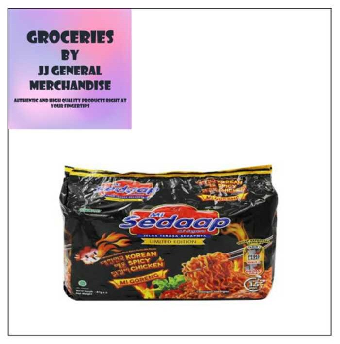 Sedap Black Korean Spicy Chicken Mi Goreng 87gx 5 | Shopee Philippines