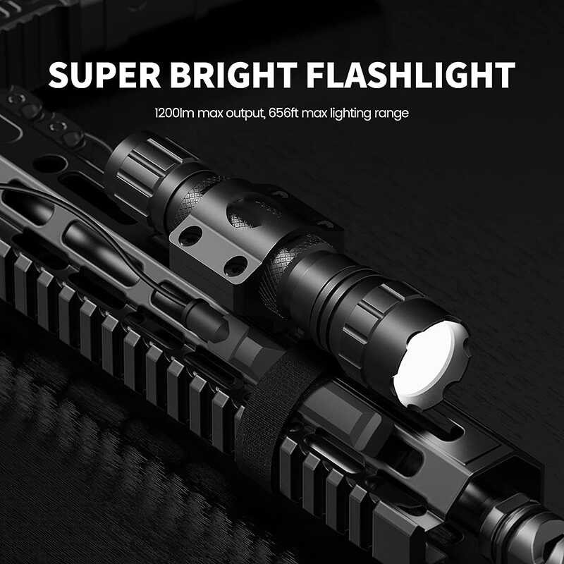 Mlok Tactical 1200 Lumens LED Rifles Weapon Light With Low Profile M ...