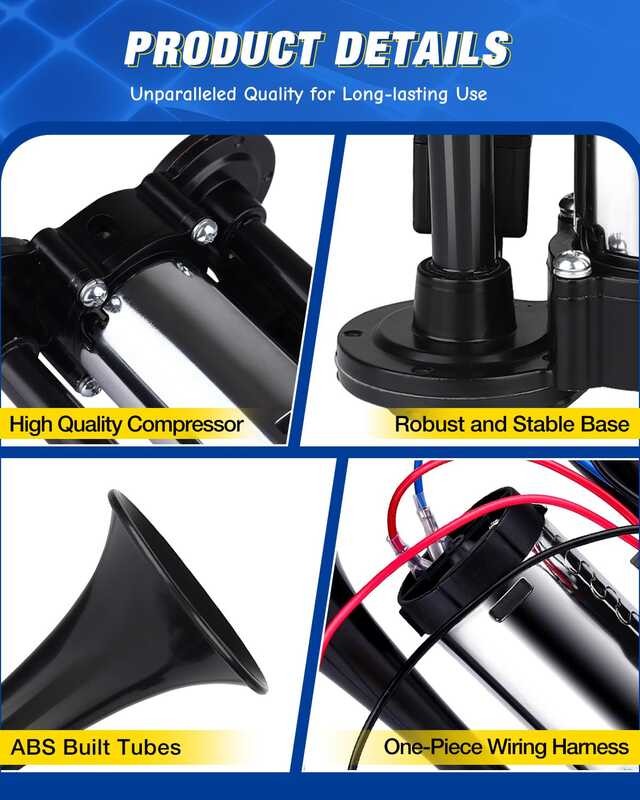 Upgraded 2024 24V 600Db Horn Dual Trumpets, Super Loud Truck Train ...