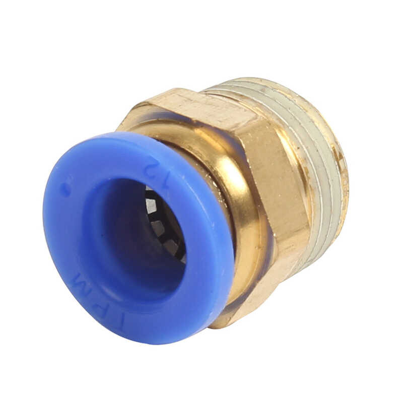 Pneumatic Fittings PC Pc4/6-M6/M8/M10/M12 Male Metric Thread Pipe Brass ...