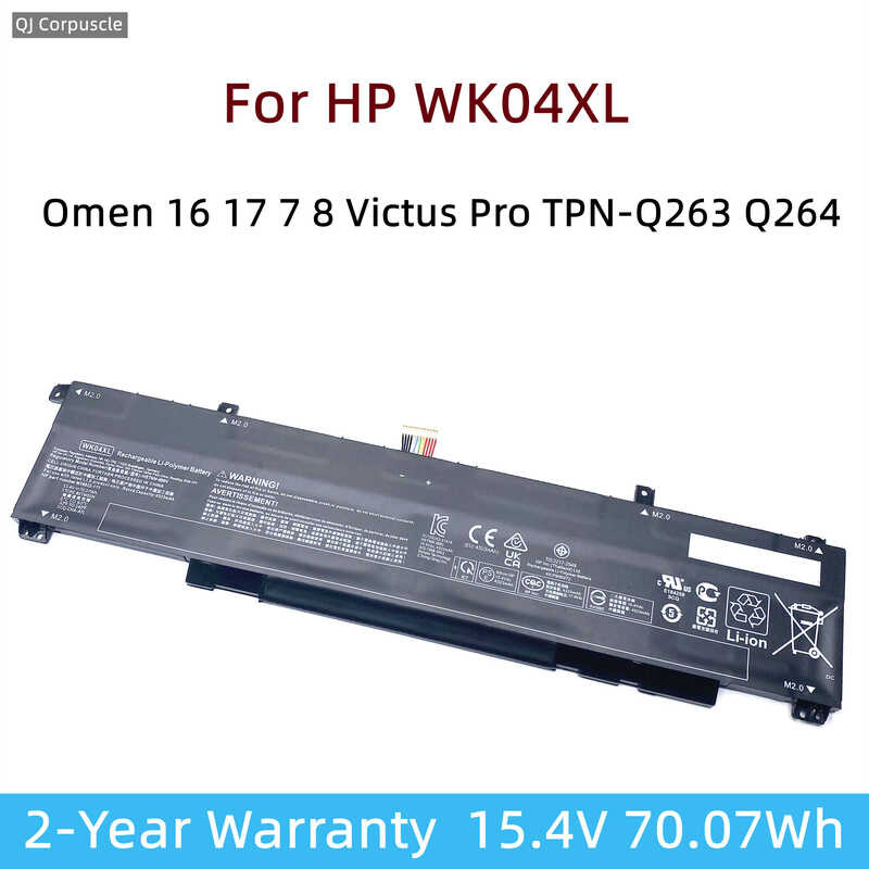 Original ☆ Wk04xl Laptop Battery For HP Omen 16 17 7 8 Victus Pro Tpn-Q263 Q264 M41640-Ac1 Hsn-O ...