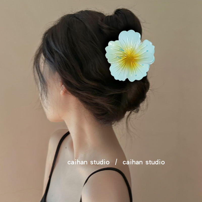 Hawaiian Plumeria Flower Hair Clamp for Woman New Style Hair Clip ...