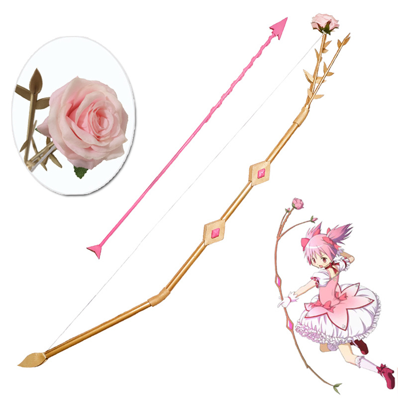 § Kaname Cosplay Bow Arrow Rose Weapons Toy Props Puella Magi Madoka ...