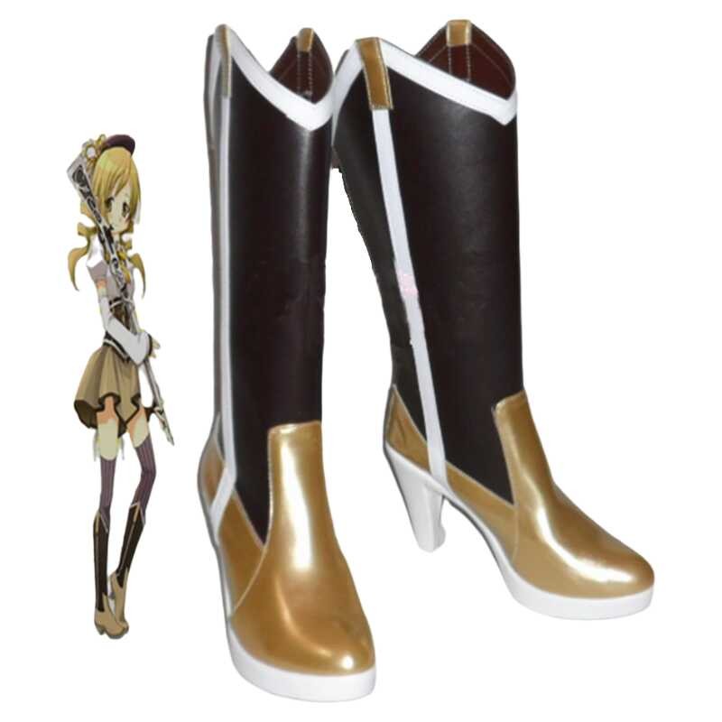 Madoka Puella Magi Magica Mami Tomoe Cosplay Boots Custom Made Shoes ca ...