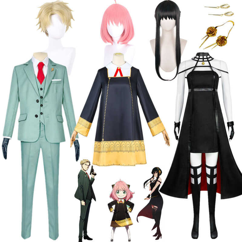 Anime Spy X Family Yor Anya Cosplay Costume Dress Killer Twilight Loid ...
