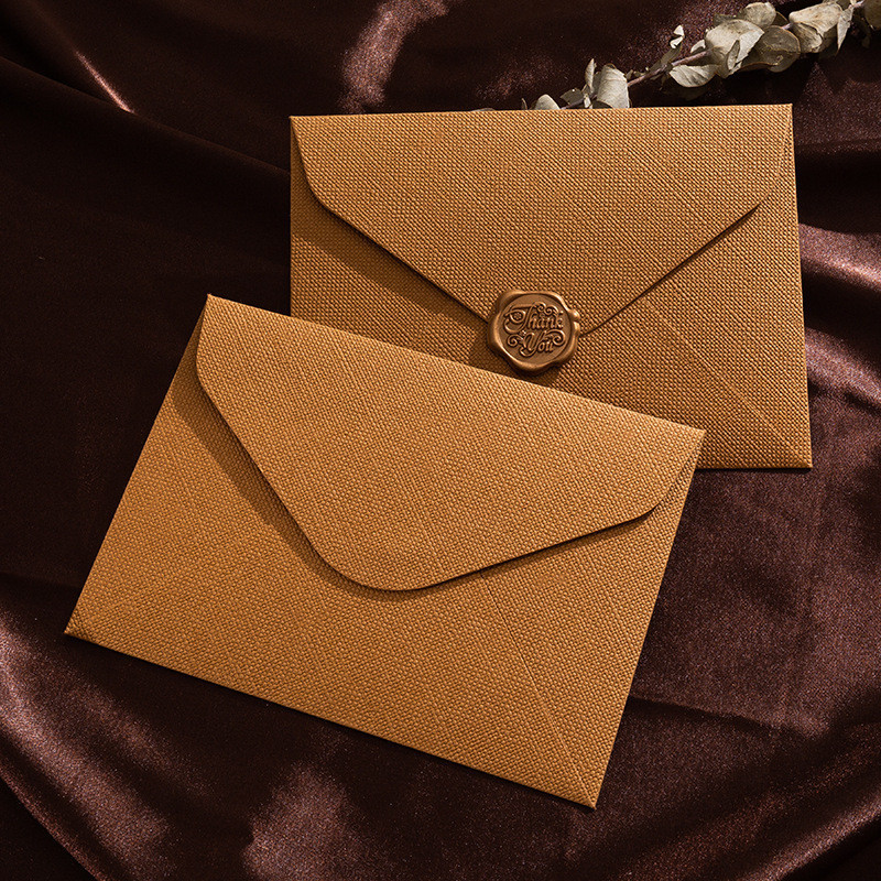 5Pcs Vintage Linen Envelopes Retro Textured Envelope Romantic Pure ...