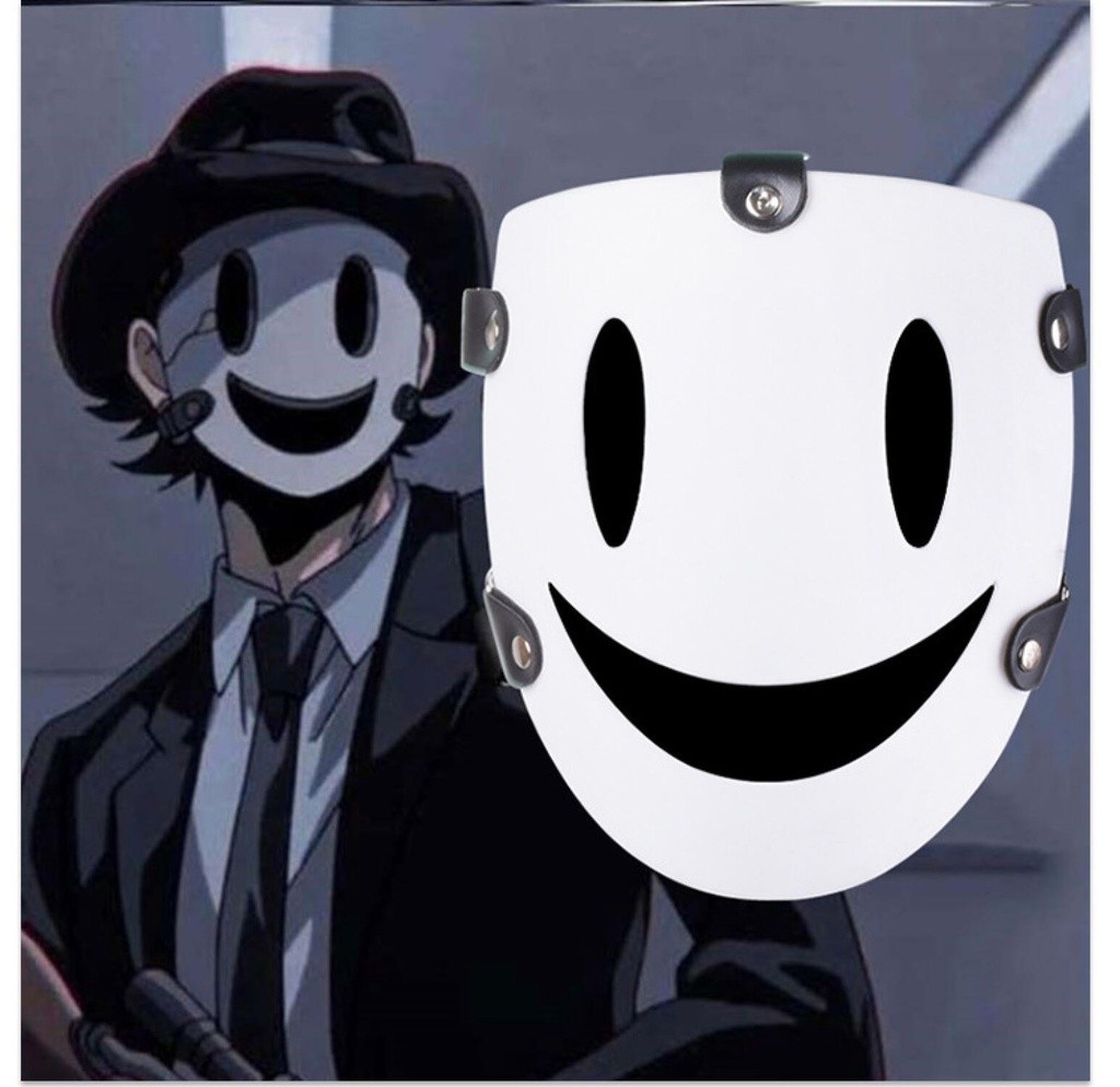 High-Rise Invasion Angel Mask Sniper White Smiley Face Masks Halloween ...