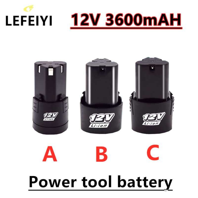 Universal 12V 3600Mah Rechargeable Li-Ion Lithium For Power Tools Drill ...