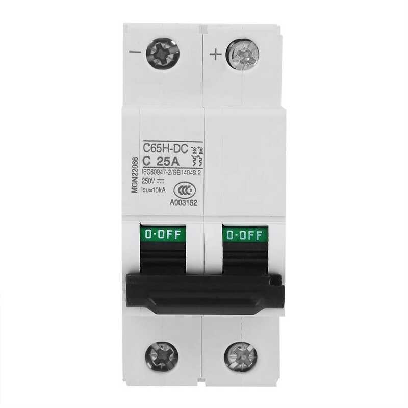 C65H-DC 250V 2P DC Miniature Circuit Breaker DIN Rail Photovoltaic Switch for Solar Panels Grid ...