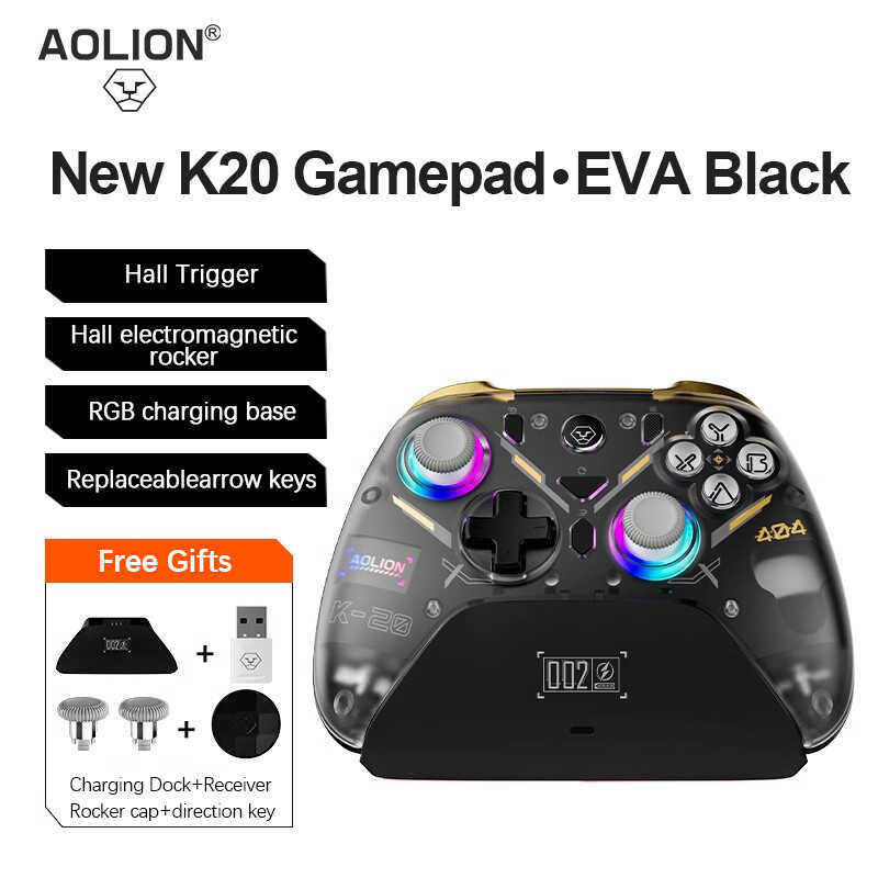K20 RGB Aolion Wireless Gaming Controller Hall Effect Joystick Trigger ...