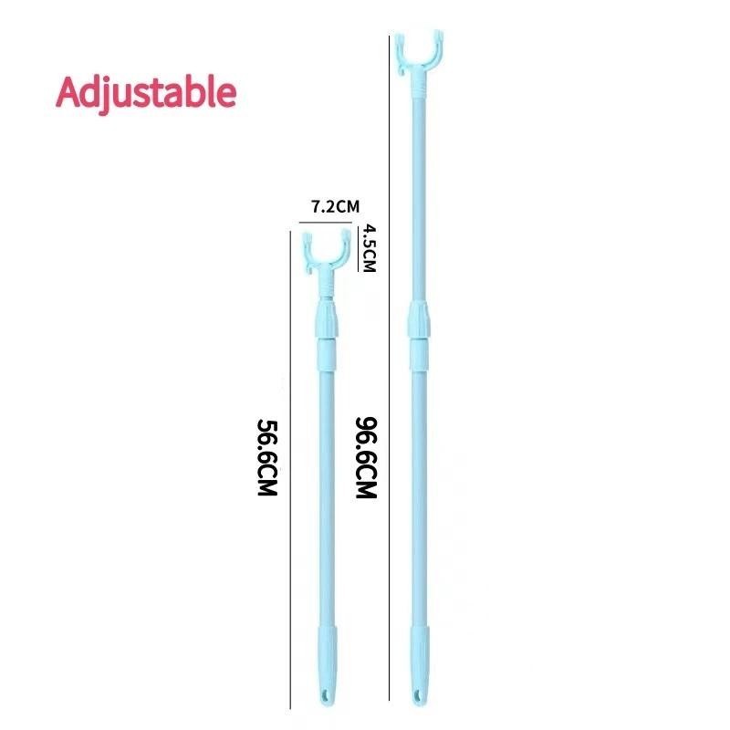 Stainless Steel Clothes Fork Retractable Clothes Rail Adjustable ...