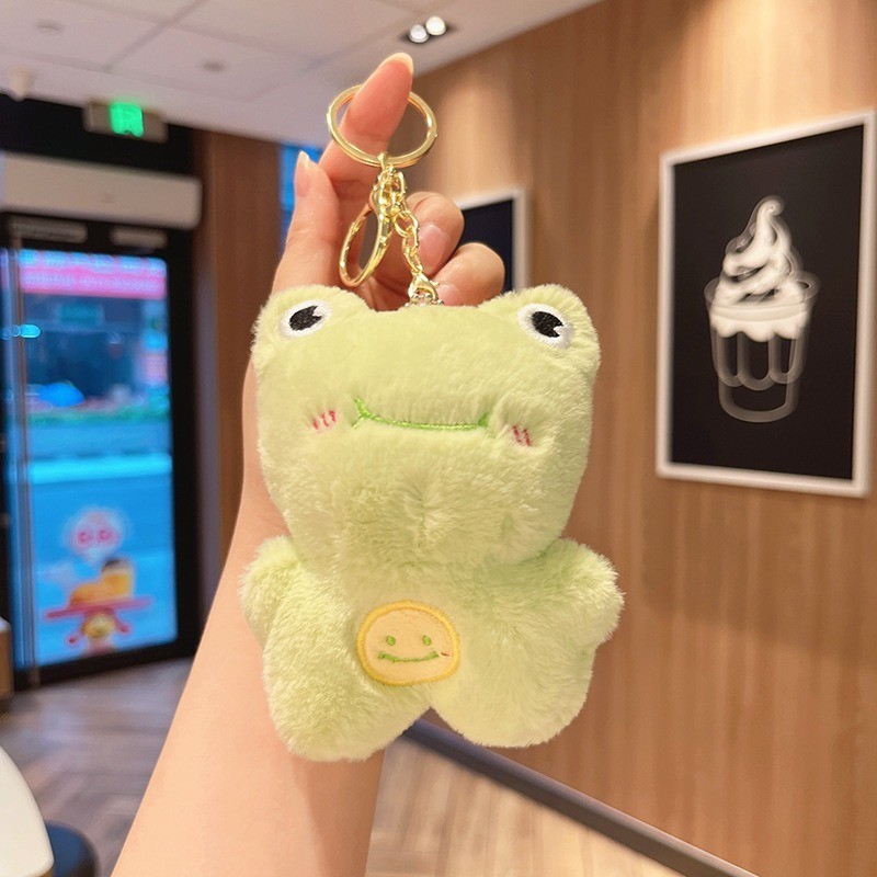 Cute Cartoon Plush Animal Keychain Pendant, Frog, Chick, Panda, Car ...