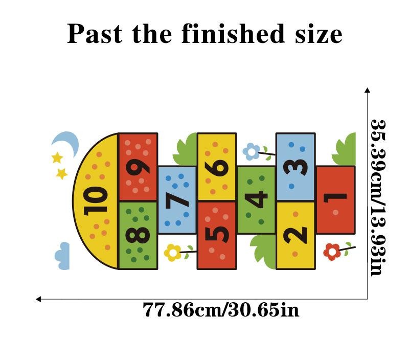 Interactive Hopscotch Number Decals - Colorful Floor Stickers for Kids ...