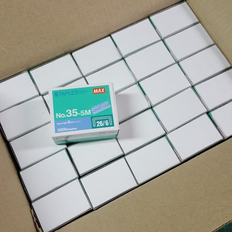 * WHOLESALE ONLY * Max Staple Wire No. 35 for Staplers (Box of 25 Small Boxes) | Shopee Philippines