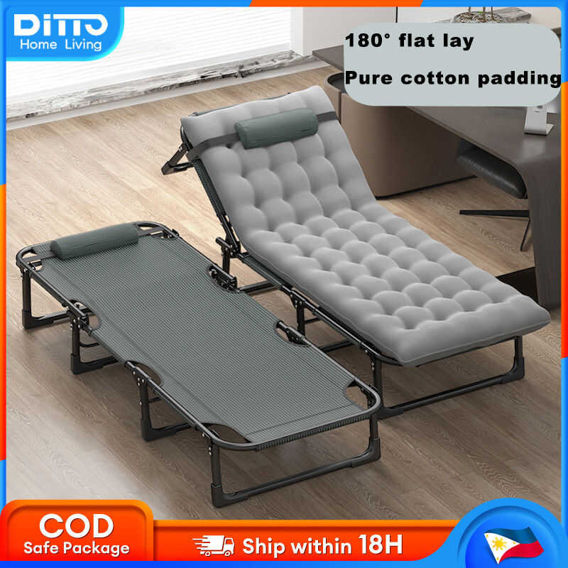 Ditto 2 In 1 Adjustable Folding Chair Foldable Bed With Foam Reclining ...