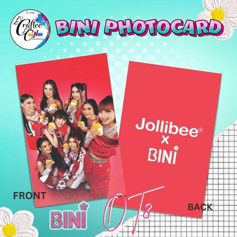Bini X Jollibee Photocards Version 2 ( Set 9 Cards ) | Shopee Philippines