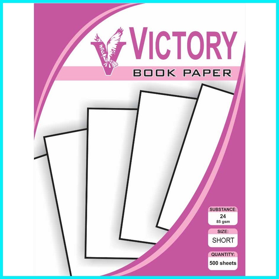 [100 GSM] S-24 VICTORY Bookpaper White Shade Bond Paper Book Paper 500 ...