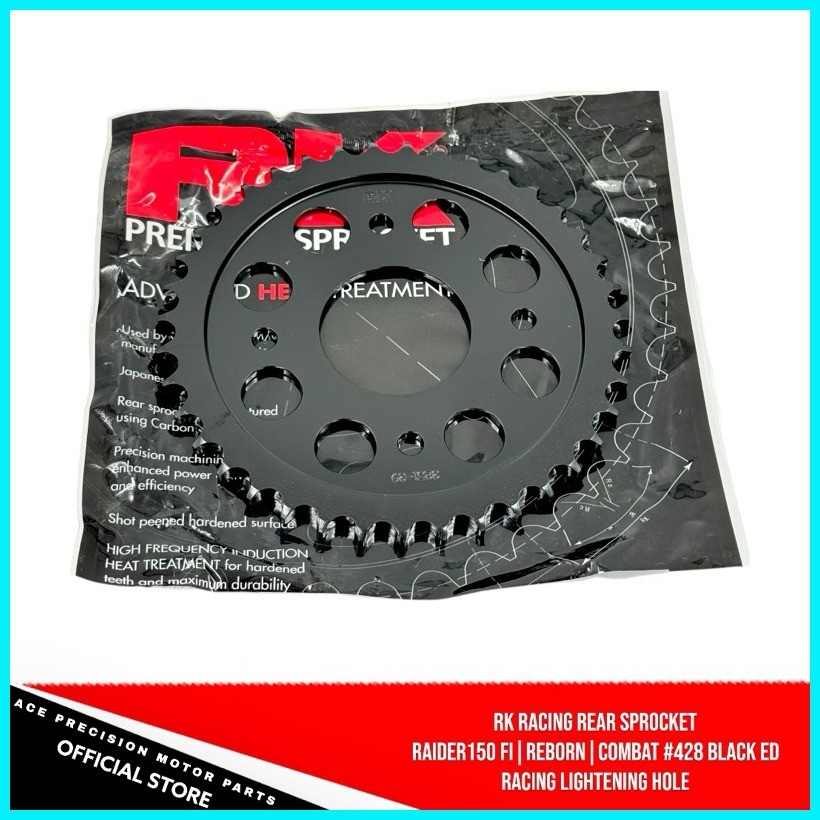 RK RACING CHAIN & SPROCKET SET RAIDER 150 REBORN/Fi/COMBAT SERIES #428 ...