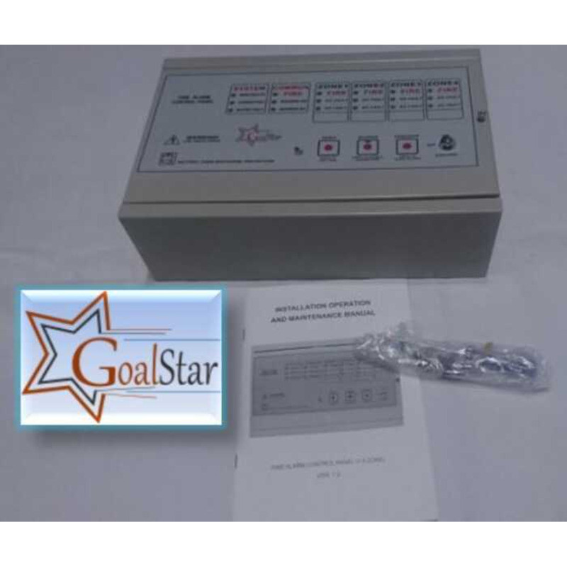 Fire Alarm Panel 4 Zone Conventional With FREE 2Pcs Battery B4a ...