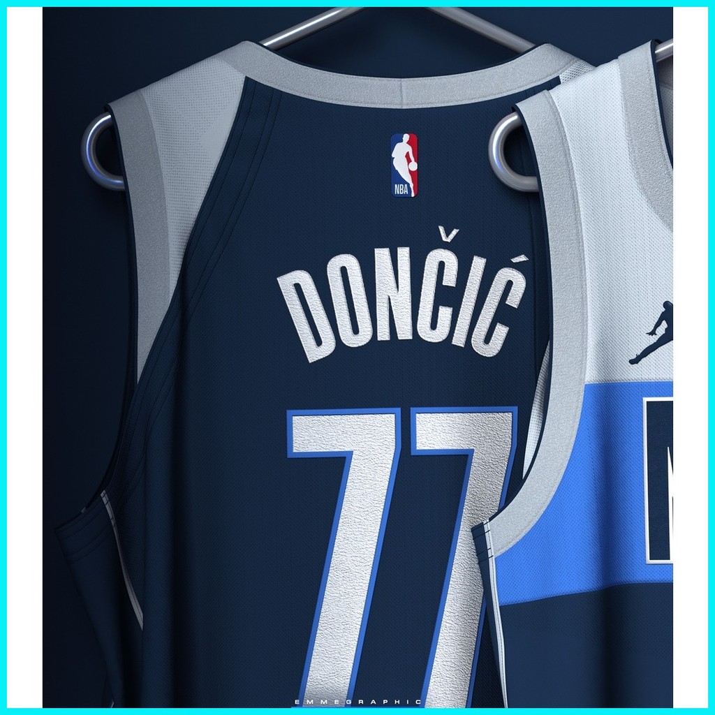 New Basketball Jersey Dallas Mavericks No.77 Luka Doncic Full ...