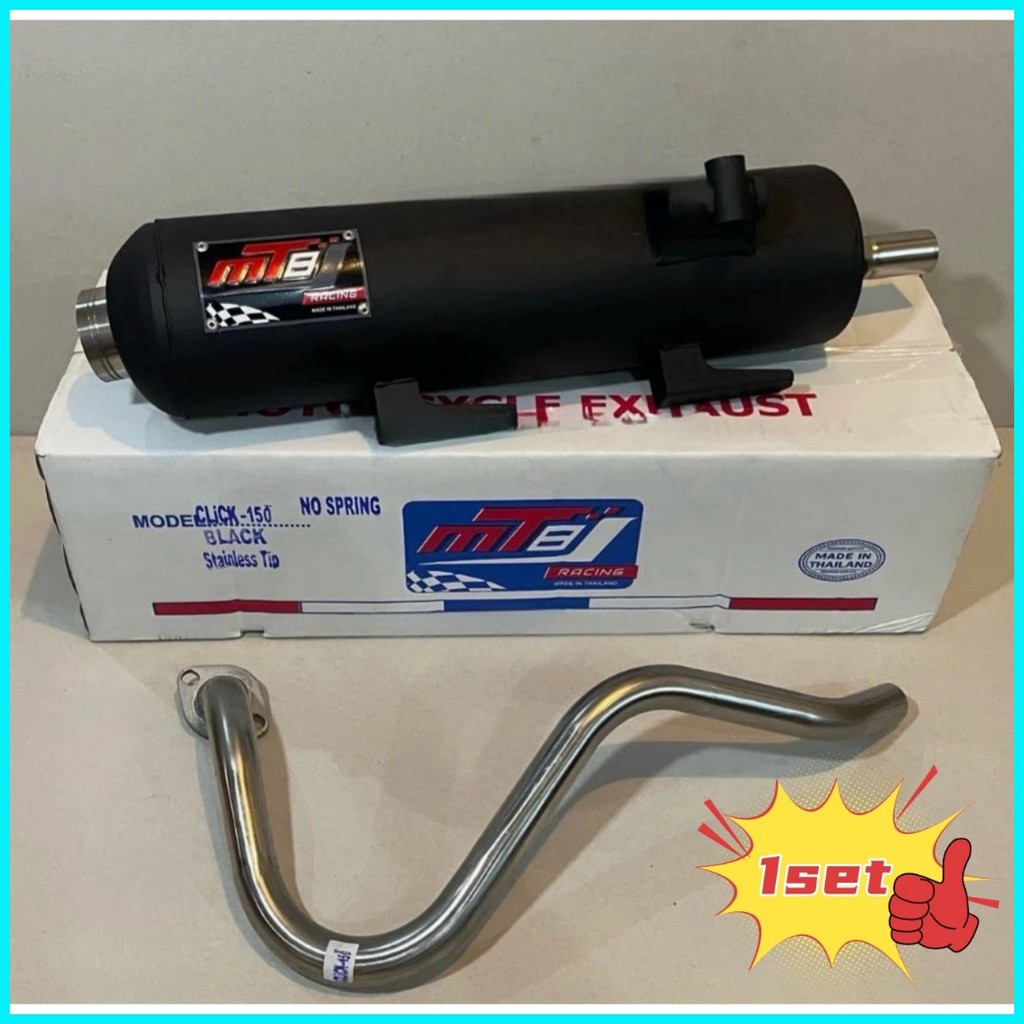MT8 Pipe For CLICK 125i / 150i V2 / V3 Stainless Tip/ Black Tip ...