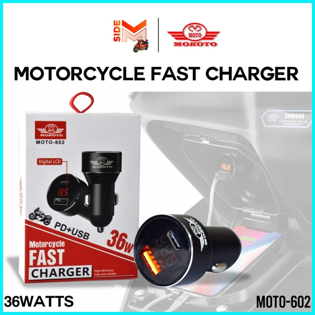 YAMAHA NMAX 155 Fast Charger 36 Wats Motor/Car/Ebikes Charger USB Type ...