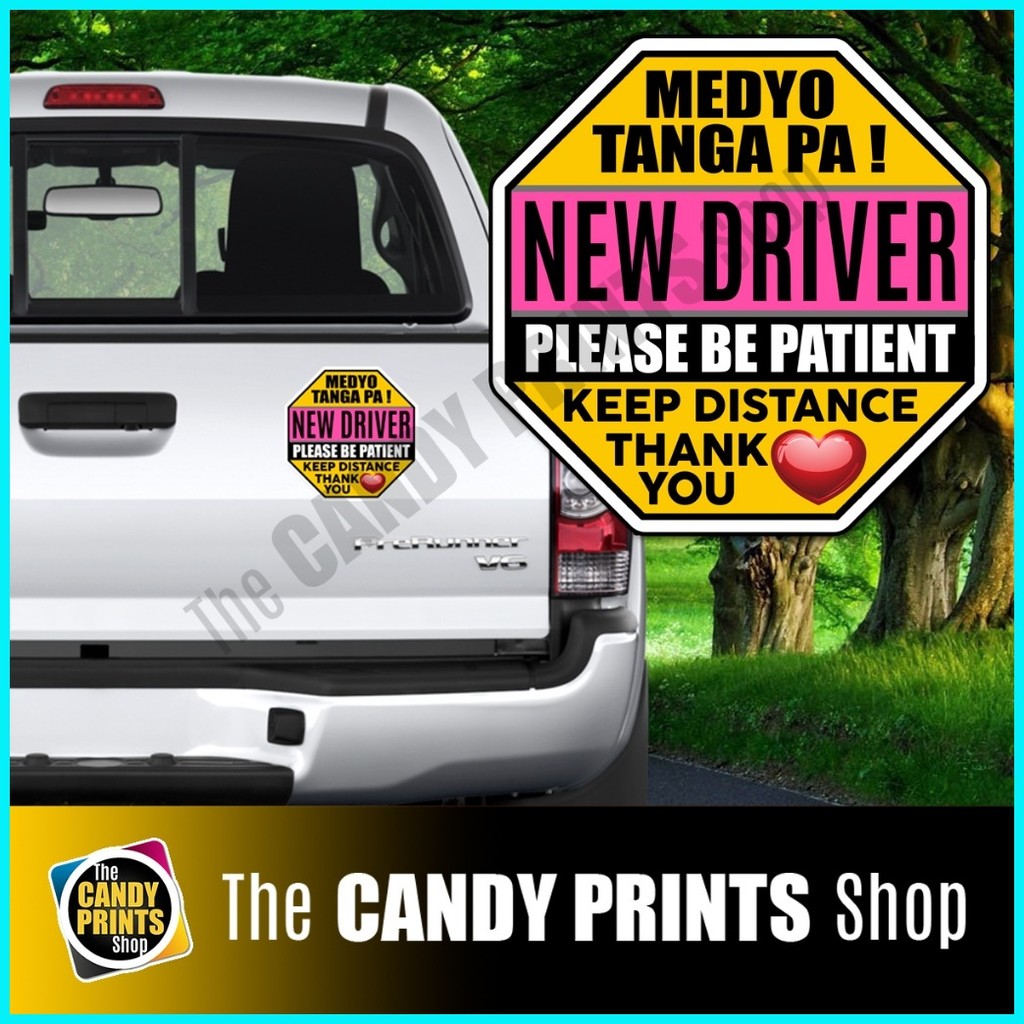 NEW DRIVER MAGNETIC CAR STICKER (OCTAGON SHAPE) | Shopee Philippines