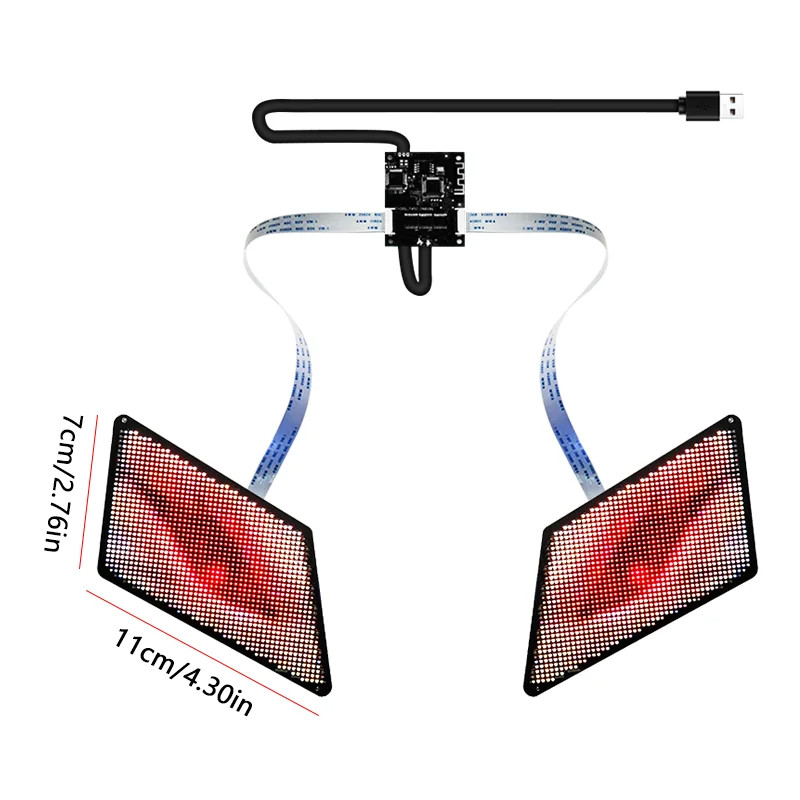 USB 5V Smart APP Programmable LED Eye Display Screen Panel RGB Color ...
