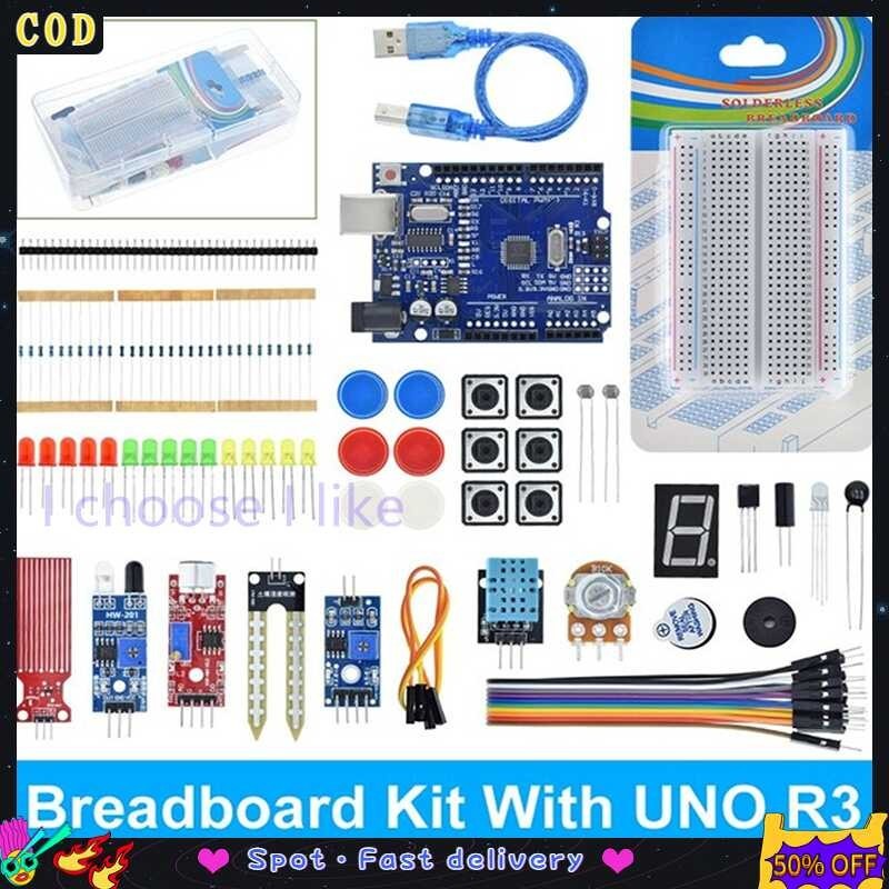 Ship]Basic [24H Starter Kit Compatible With Arduino UNO R3 With Tutorial, Code, Breadboard ...