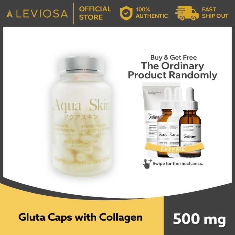 HLL Aqua Skin Gluta Caps Sa Collagen 500mg 60 Capsules uc | Shopee ...