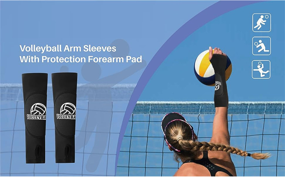 1Pair Volleyball Arm Sleeves Passing Forearm Sleeves with Protection ...