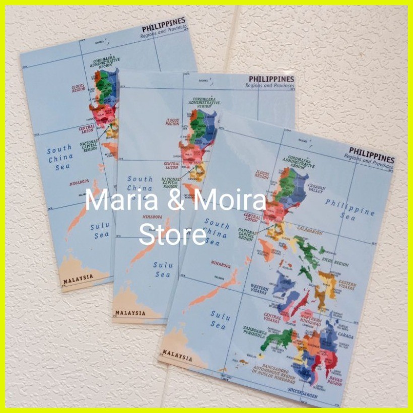 Laminated MAPA NG PILIPINAS Chart | A4 Size | Educational Wall Chart ...