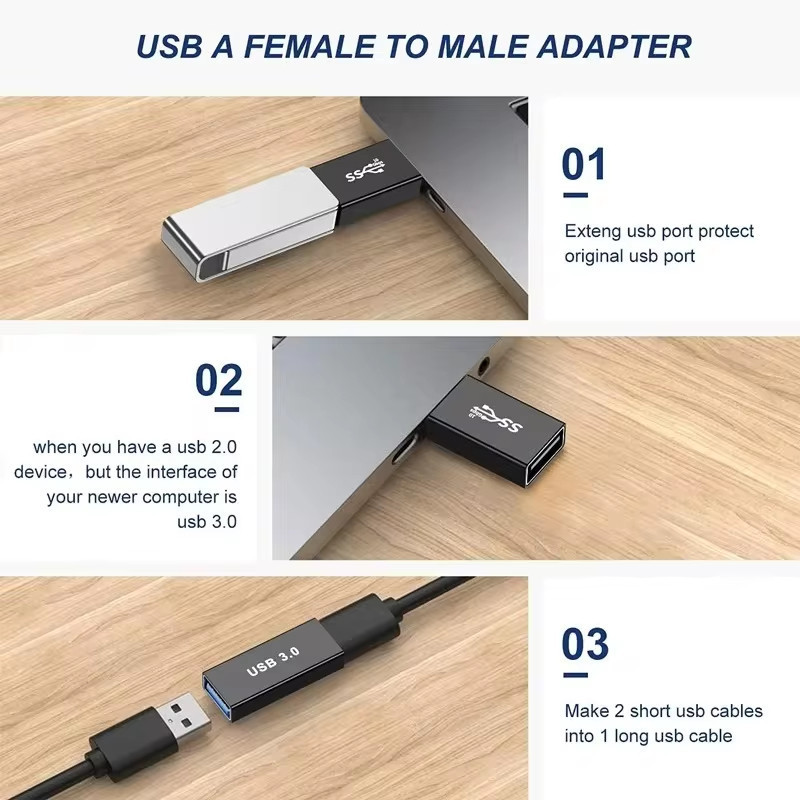 Universal OTG Type C Adapter USB C Male To USB-A Male Female Converter ...