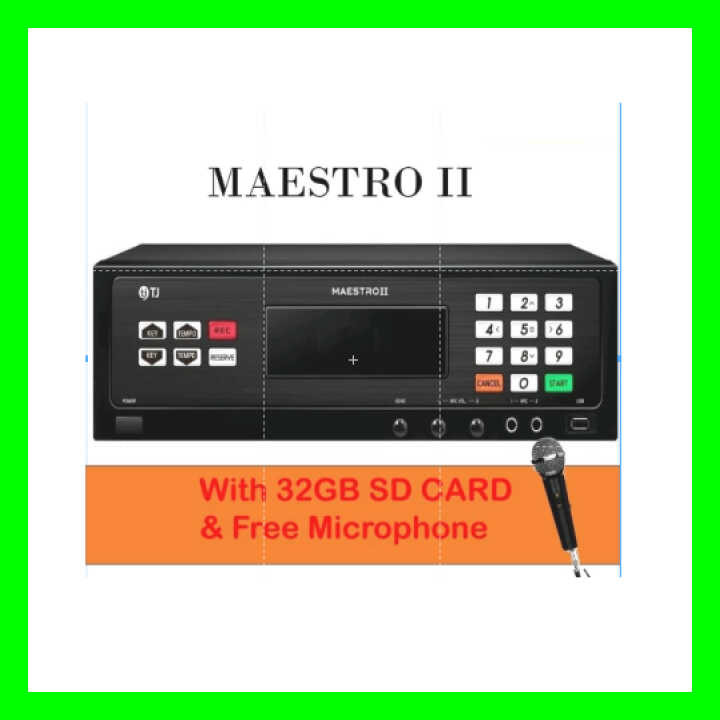 TJ Media MAESTRO II (TKR-335P II) Karaoke Player na may Free Microphone ...