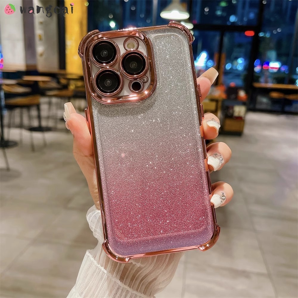 For itel A70 itelA70 Phone Case Dual Use Plating Gradient Shiny Shining ...