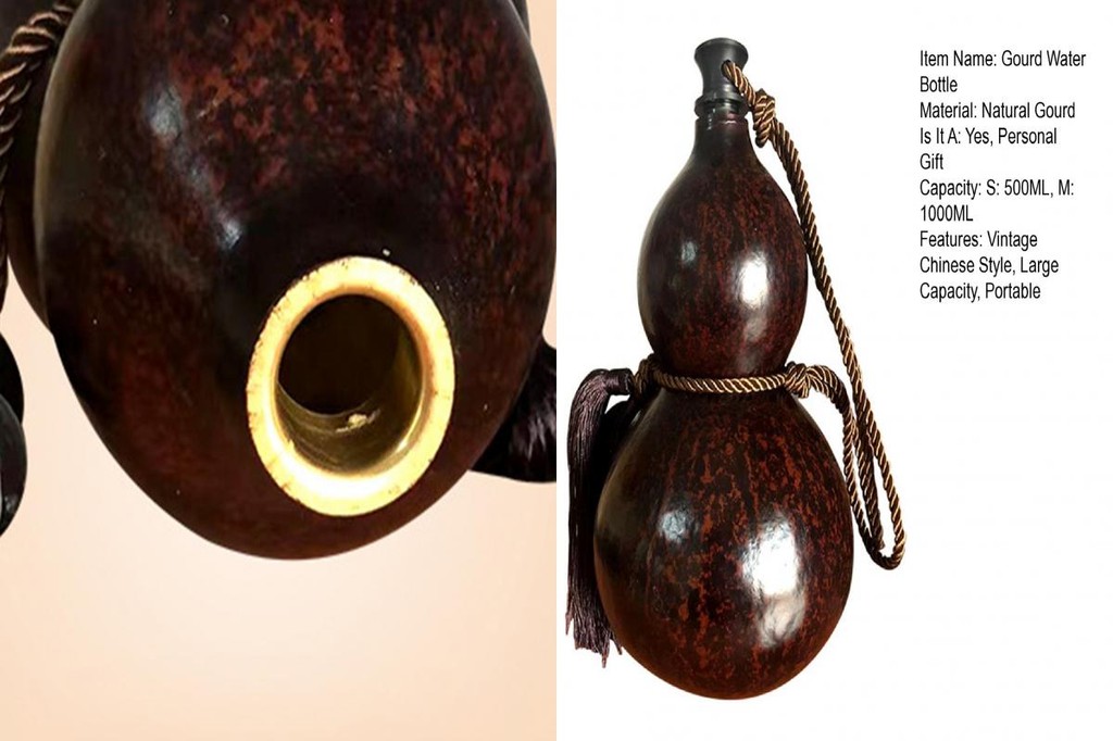 Leak-proof Gourd Water Flask Gourd Water Bottle Vintage Chinese Monkey ...