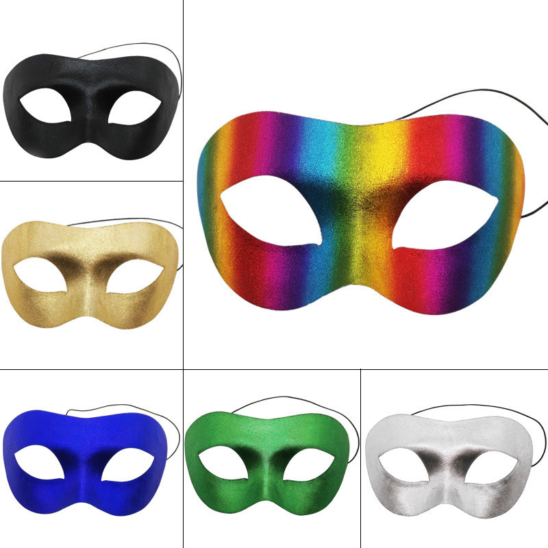 7D PVC Material Half Face Mas Solid Color Halloween Masquerade Party ...