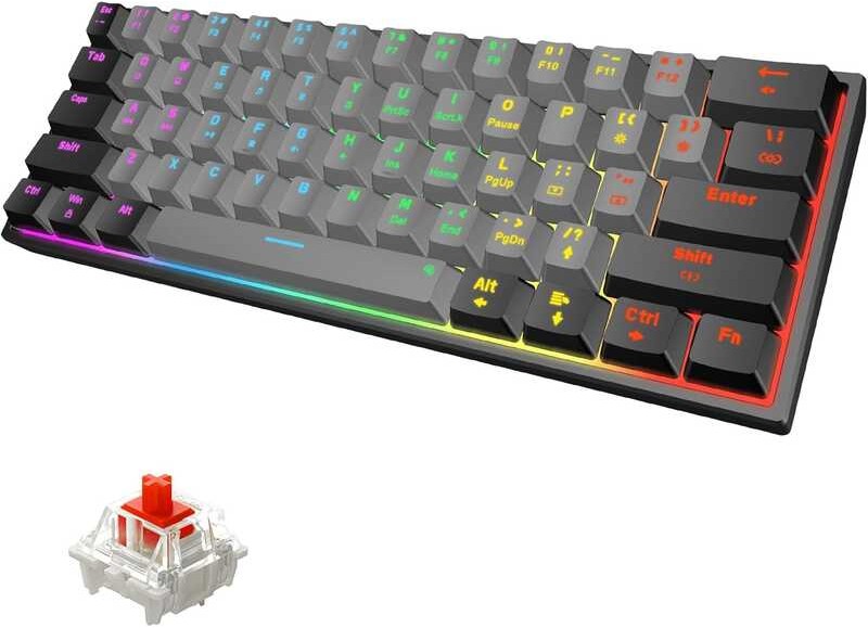 Percent Snpurdiri 60 hanical Switches, 60% Mini Rainbow Backlit, Full ...