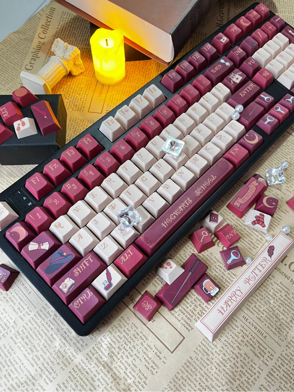 Gryffindor Keycaps Cherry Profile PBT Keycap Five-sided Sublimation ...