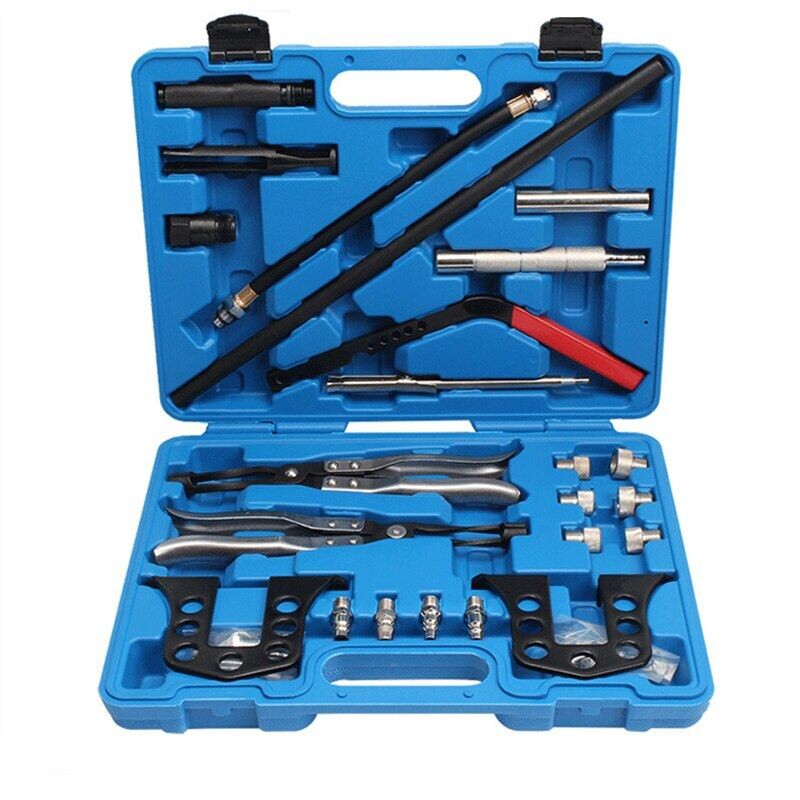 Engine Cylinder Head Service Tool Universal Valve Spring Compressor Repair Kit&Valve Plier Auto ...