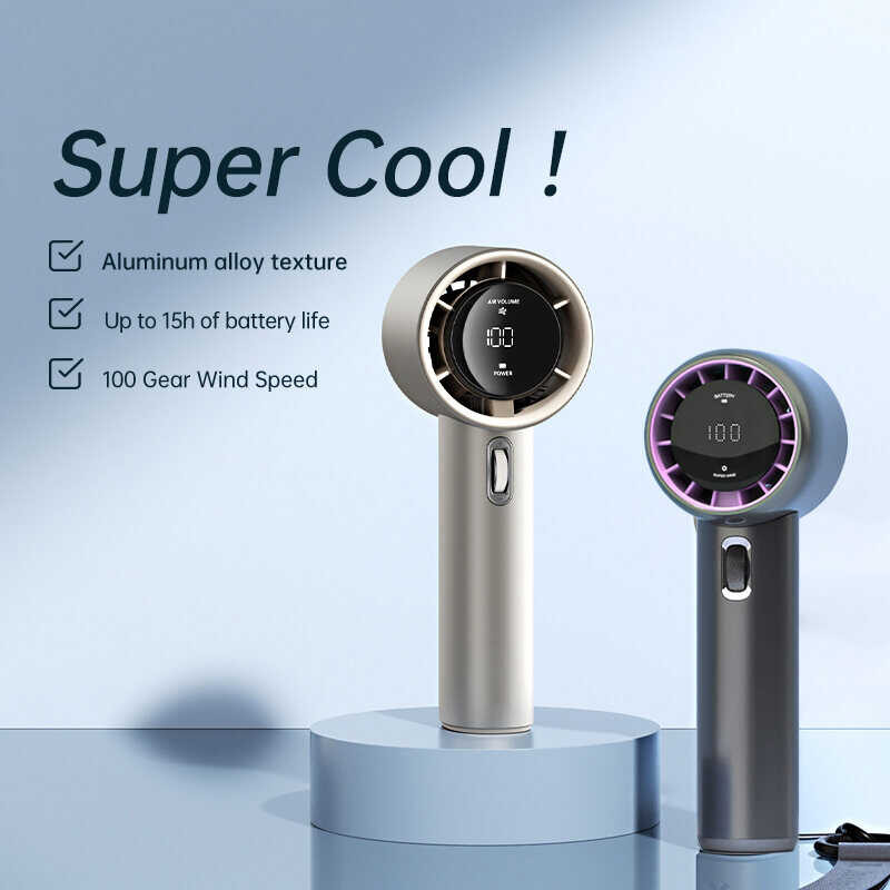 Mini Portable Rechargeable Air Cooler 6000Mah Handheld Jet Fan Strong ...