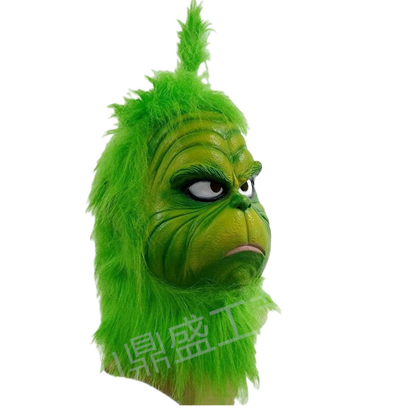 The Grinch Mask Gloves Plush Cartoon Character Halloween Party ...
